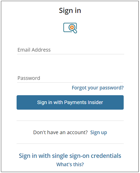 How to Log In to Payments Insider