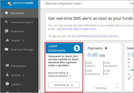 How to View Your Statement on Payments Insider